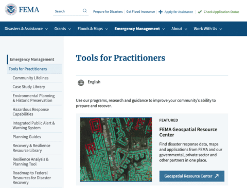 FEMA Tools for Practitioners - North Sound ACH Resource Library
