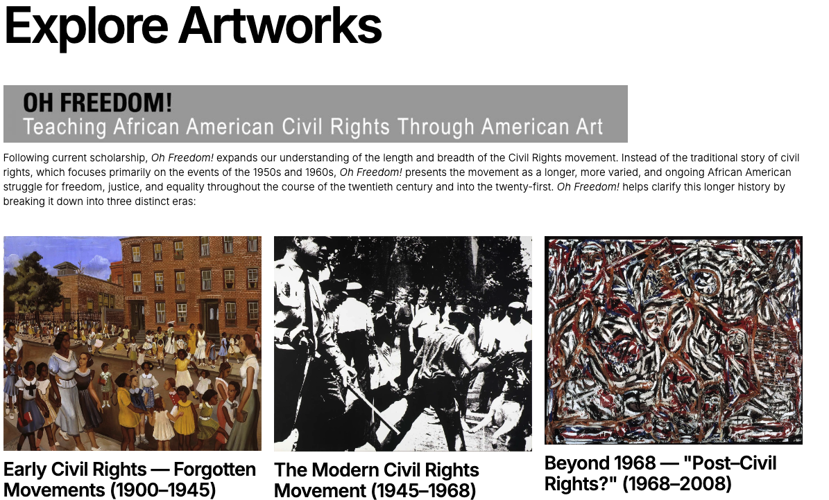 Smithsonian American Art Museum | Oh Freedom! Teaching Art and the ...